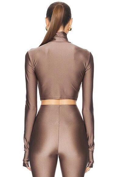 Andamane Orchid Turtleneck Cropped Top