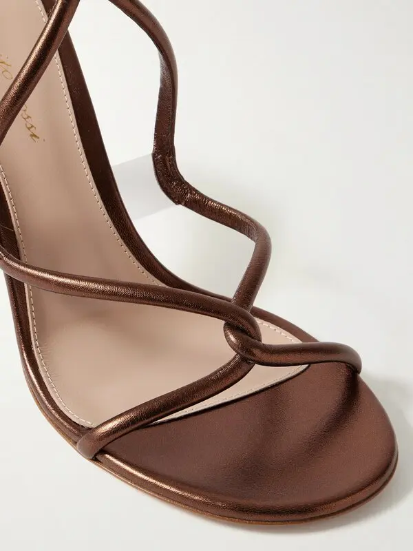 GIANVITO ROSSI Jungle Mamba 85 Metallic Leather Sandals
