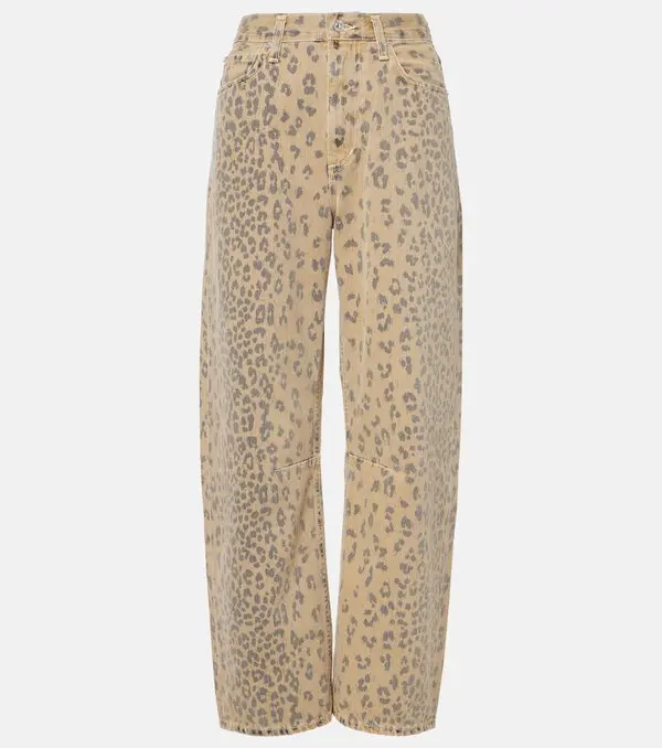 Citizens Of Humanity Miro Printed Barrel-leg Jeans