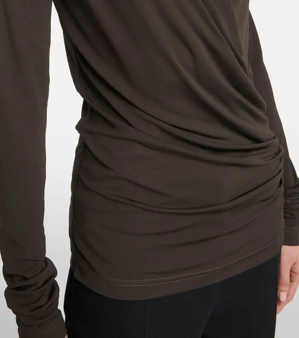 TOTEME Draped Jersey Top - Grey