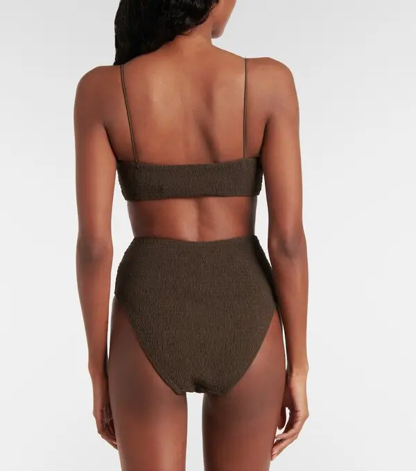 TOTEME Shirred Jersey Bikini Top