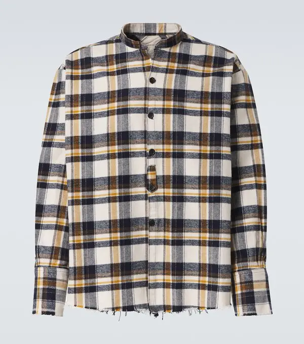 GREG LAUREN Plaid Cotton Shirt