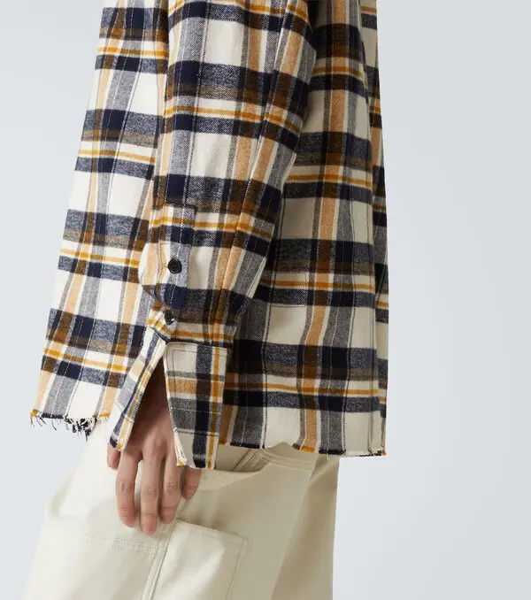 GREG LAUREN Plaid Cotton Shirt
