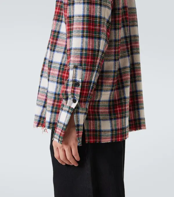 GREG LAUREN Plaid Cotton Shirt