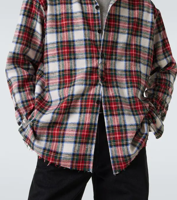 GREG LAUREN Plaid Cotton Shirt