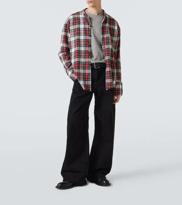 GREG LAUREN Plaid Cotton Shirt