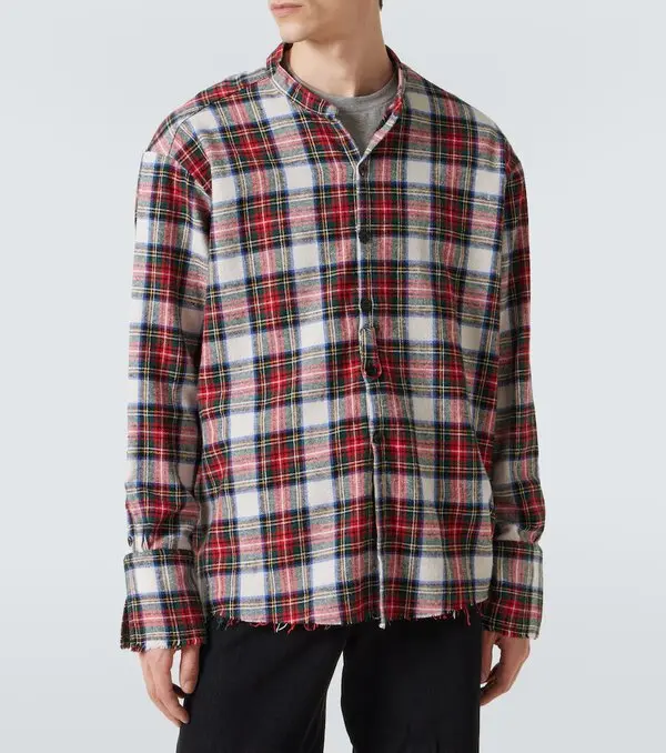 GREG LAUREN Plaid Cotton Shirt