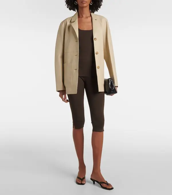 TOTEME Jersey Capri Pants - Brown