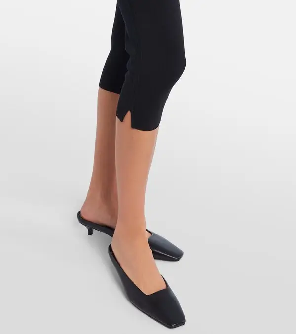 TOTEME Jersey Capri Pants - Black