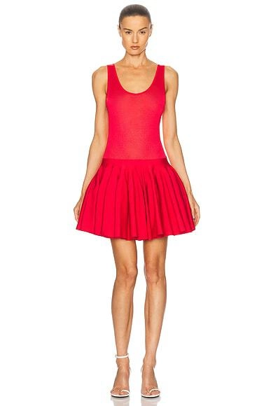 Alaïa Knit Godet Dress