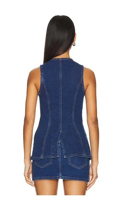 MORE TO COME Maeve Denim Top - Blue