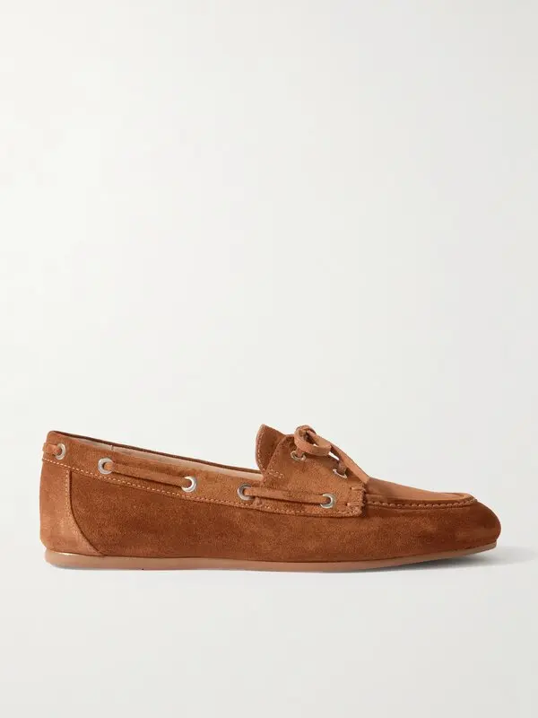 STUART WEITZMAN Tinsley Suede Loafers - Brown