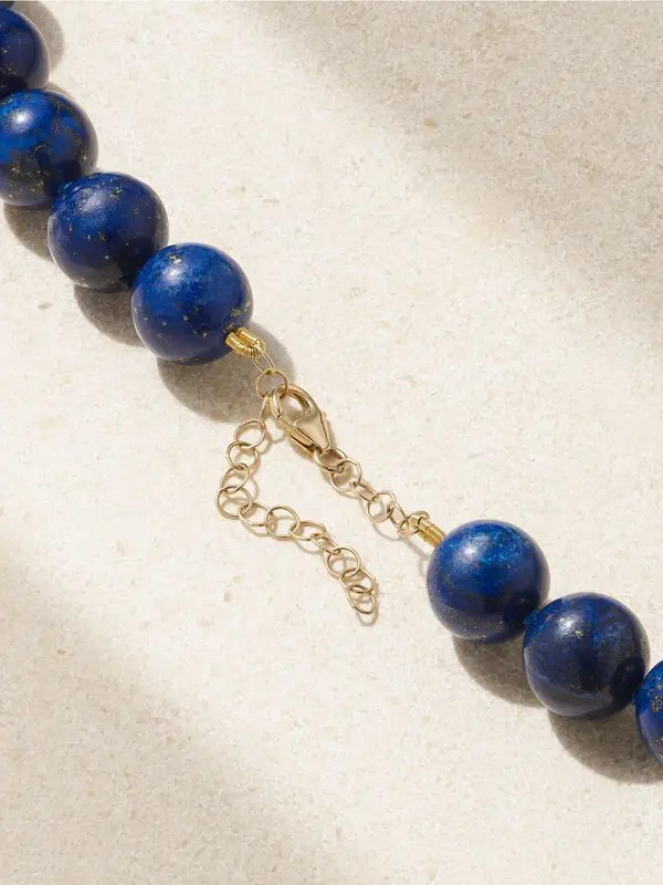Jia Jia Gold Lapis Lazuli Beaded Necklace - Blue
