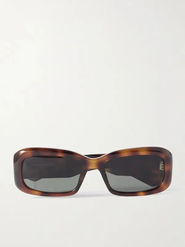 Saint Laurent Acetate Rectangle-frame Sunglasses