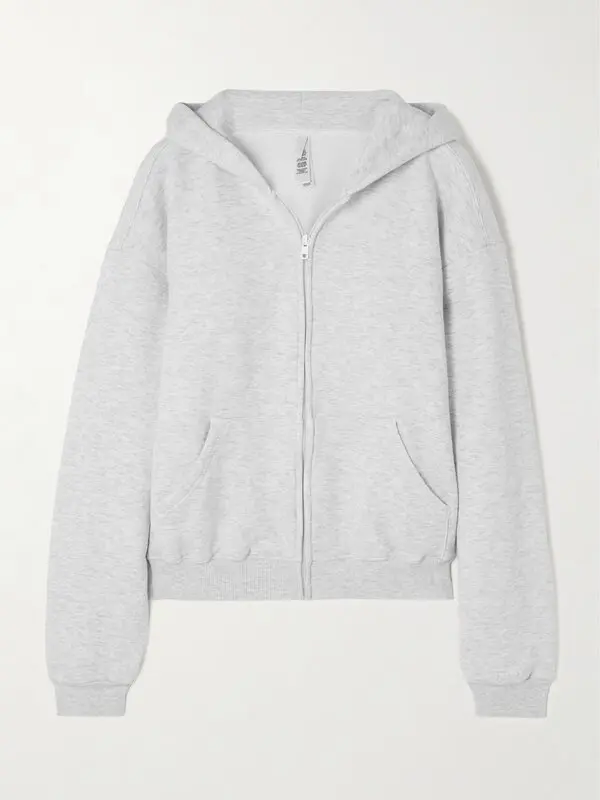 SKIMS Classic Zip Up Hoodie - Gray