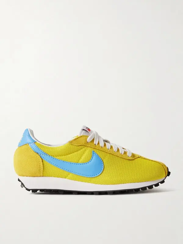 Nike Ld-1000 Leather And Suede-trimmed Mesh Sneakers - Yellow