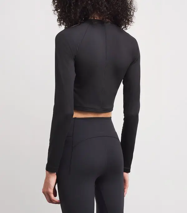 On Studio Long Sleeve Cropped Top - Black