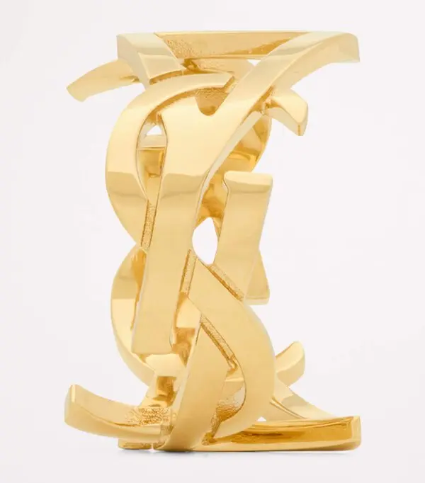 Saint Laurent Cassandre Scarf Ring - Metallic