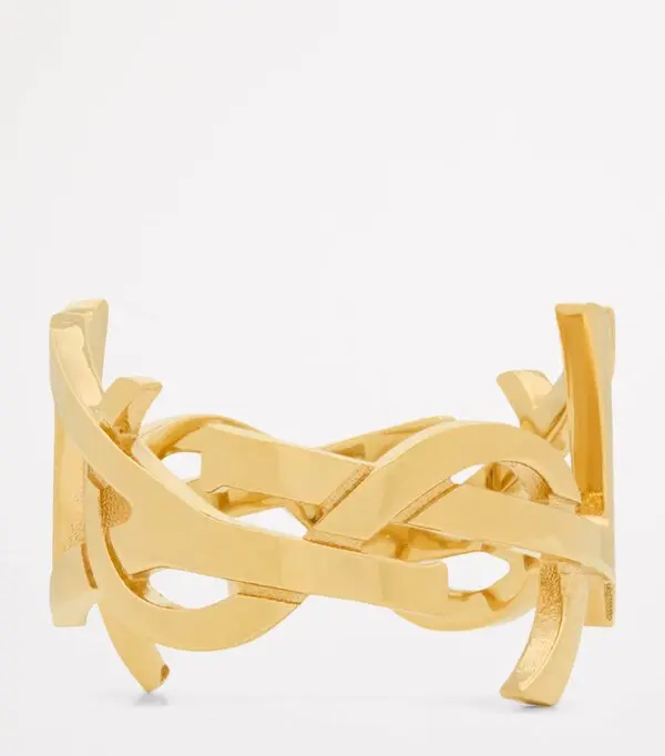 Saint Laurent Cassandre Scarf Ring - Metallic
