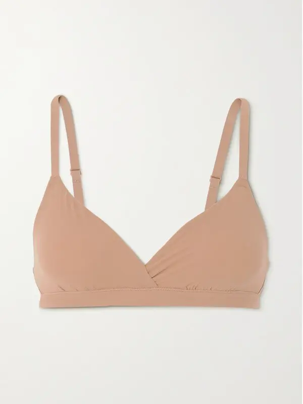 SKIMS Fits Everybody Wrap-effect Triangle Bralette - Neutrals