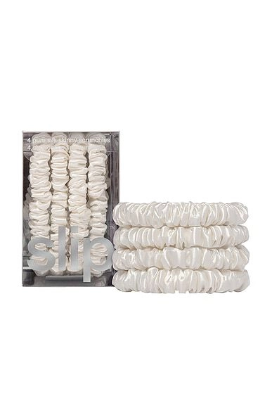 Slip Skinny Scrunchies Set Of 4 - White