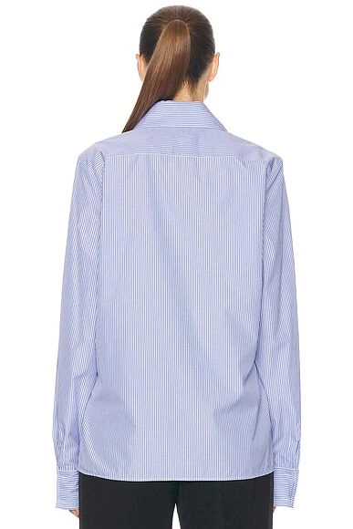 Saint Laurent Button-up Shirt With Embroidered Logo Detail