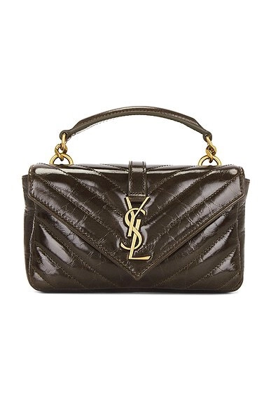 Saint Laurent Mini College Chain Bag - Light Musk