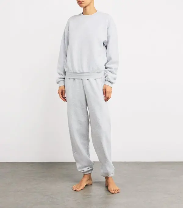 SKIMS Cotton Blend Fleece Sweatpants - Grey