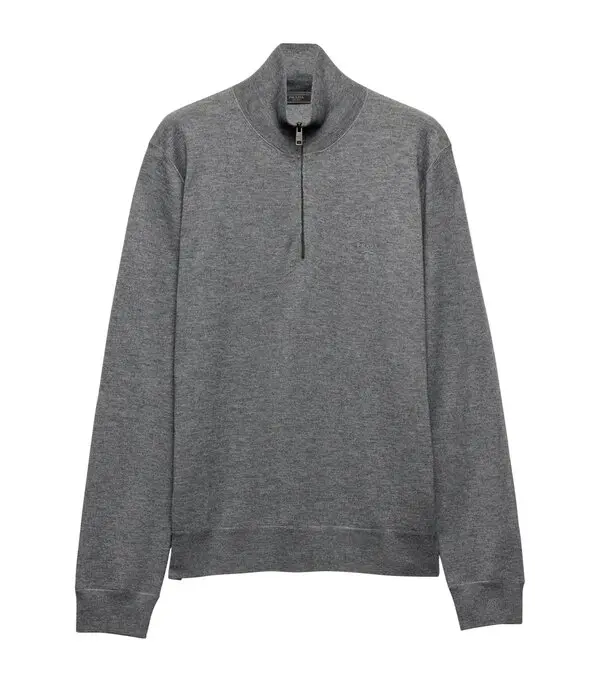 Prada Cashmere-silk Quarter-zip Sweater