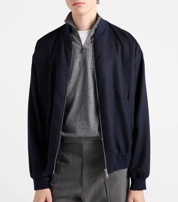 Prada Cashmere-silk Quarter-zip Sweater