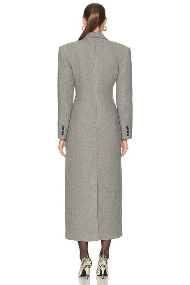 EAVES Yaron Manteco Wool Coat - Light Grey
