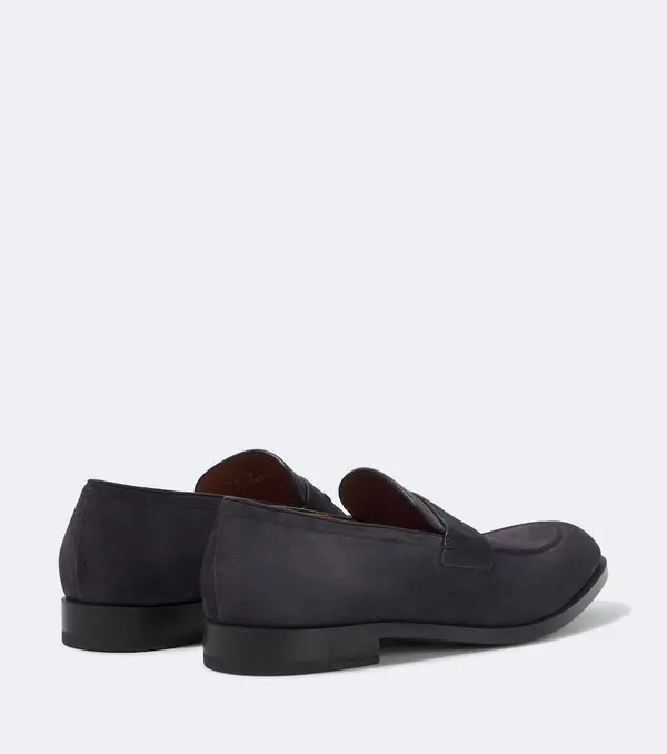 Zegna Suede Penny Loafers