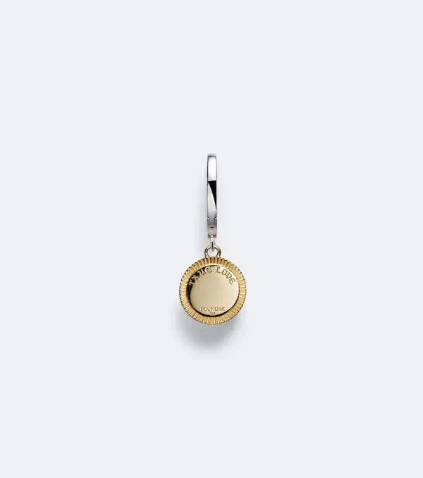 FOUNDRAE True Love Mini 18kt Yellow And White Single Earring With Diamonds