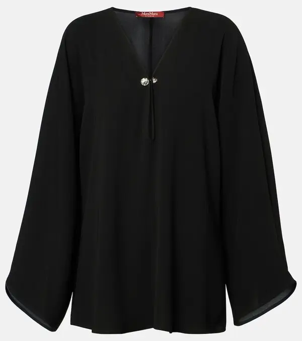 Max Mara Umile Cady Blouse - Black