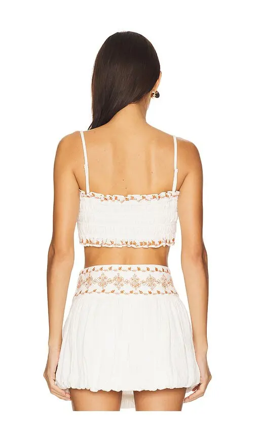 Rococo Sand Smocked Bandeau Top - Ivory
