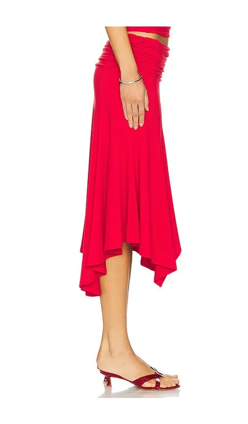 GUIZIO Soffiano Asymmetrical Jersey Skirt