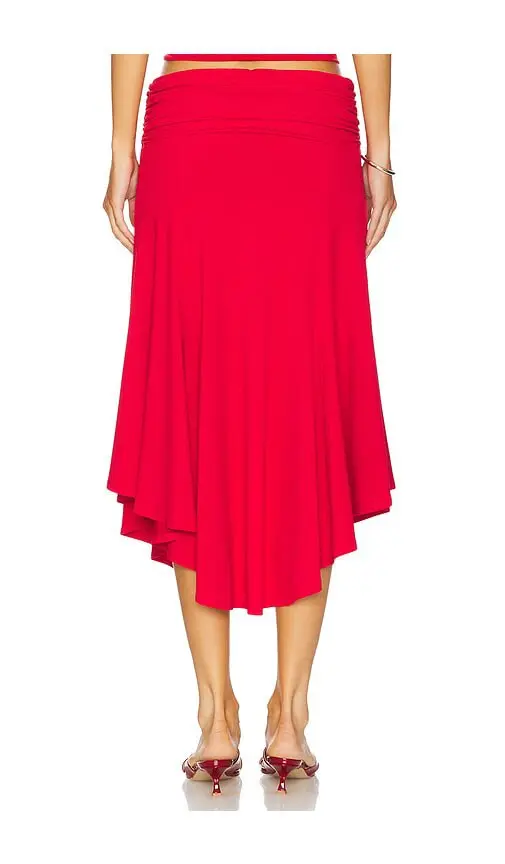 GUIZIO Soffiano Asymmetrical Jersey Skirt