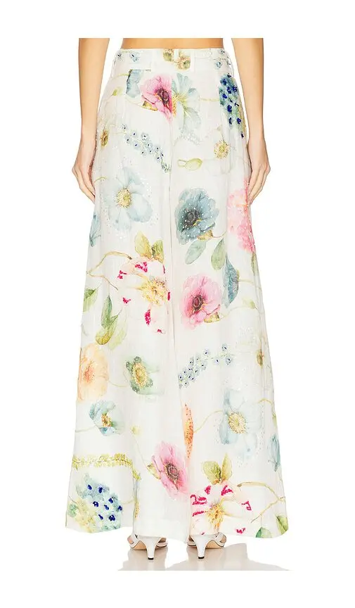 LA FUORI Blossom Belle Flared Linen Trousers