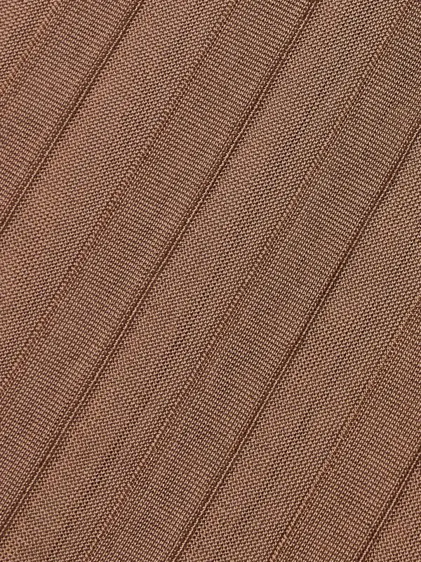 Khaite Cosette Ribbed-knit Top - Brown