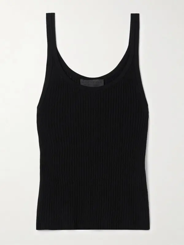 NILI LOTAN Wrenley Ribbed Cotton Tank