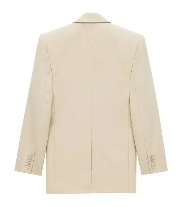 Saint Laurent Virgin Wool Oversized Blazer