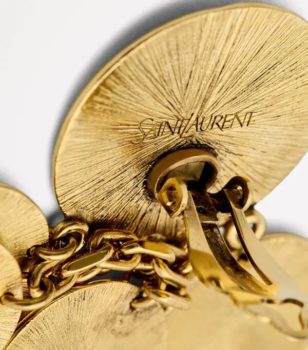 Saint Laurent Medallion Chandelier Clip-on Earrings