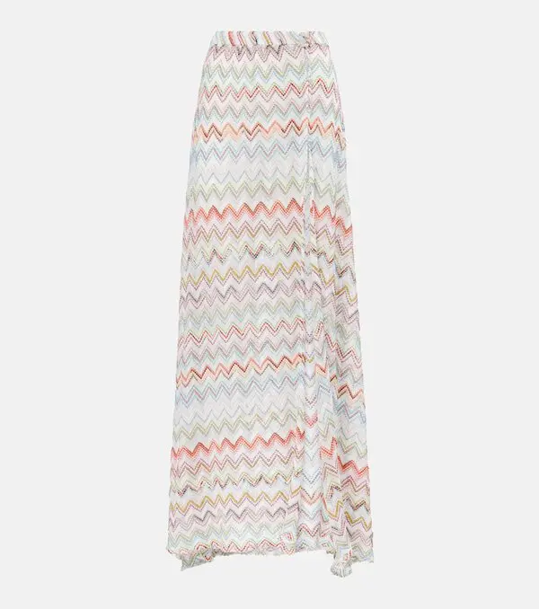 Missoni Zigzag Metallic Maxi Skirt - Multicoloured