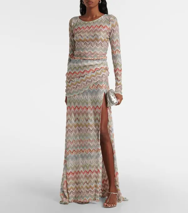 Missoni Zigzag Metallic Maxi Skirt