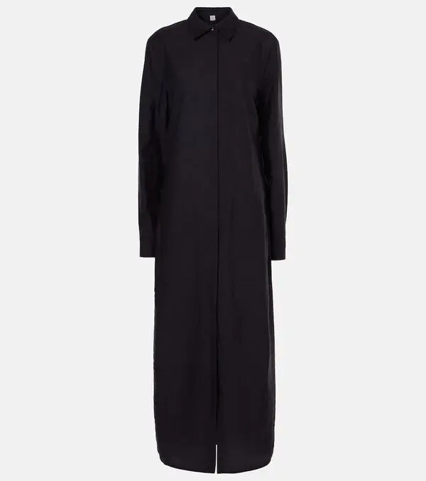 TOTEME Silk-blend Shirt Dress - Blue