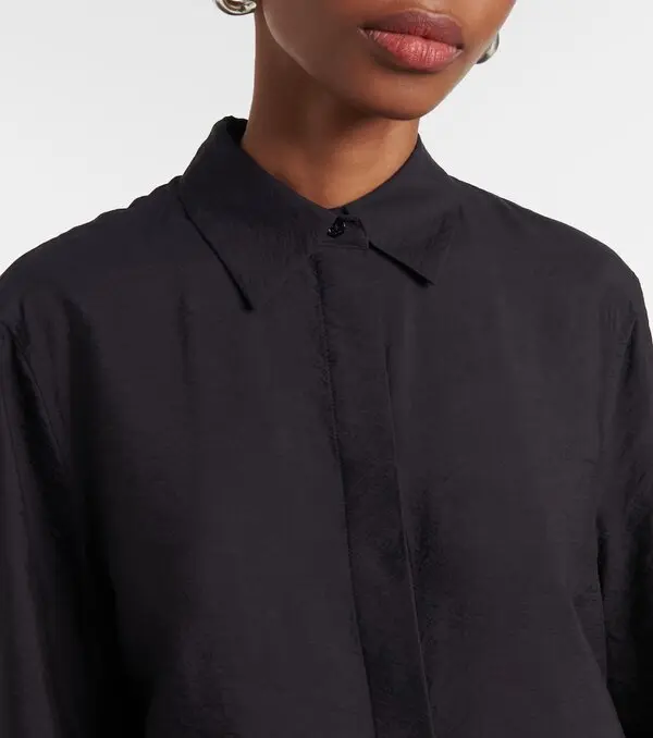 TOTEME Silk-blend Shirt Dress - Blue