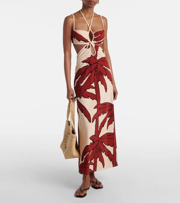 Johanna Ortiz Printed Midi Dress
