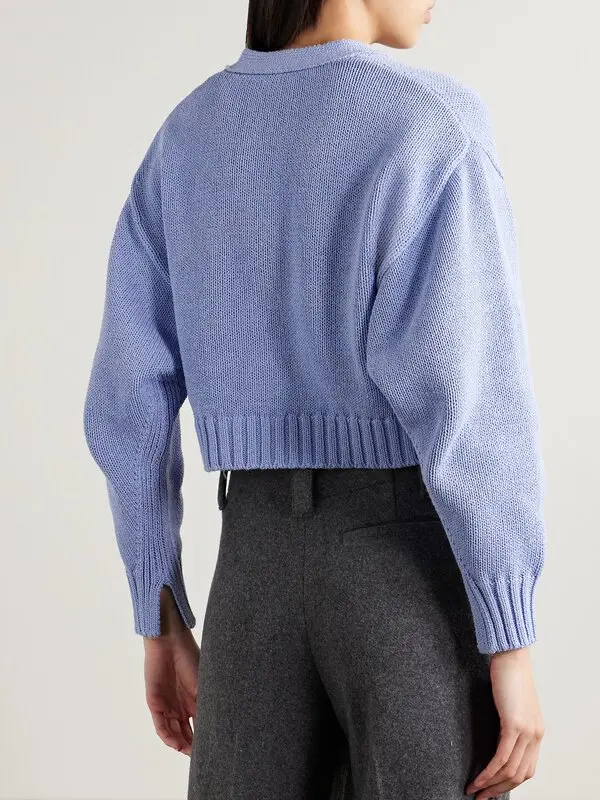 Proenza Schouler Sofia Cropped Cardigan - Blue