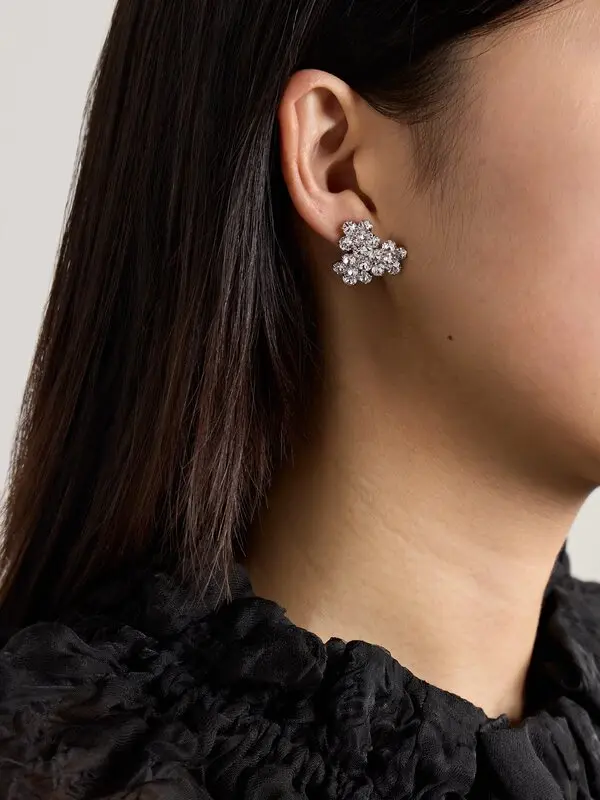 JENNIFER BEHR Violet Swarovski Crystal Earrings
