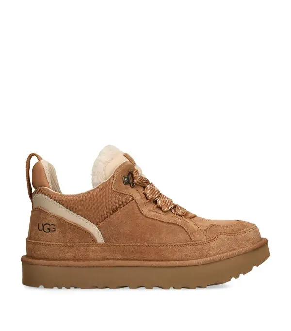 UGG Lowmel Suede Lace-up Sneakers - Beige